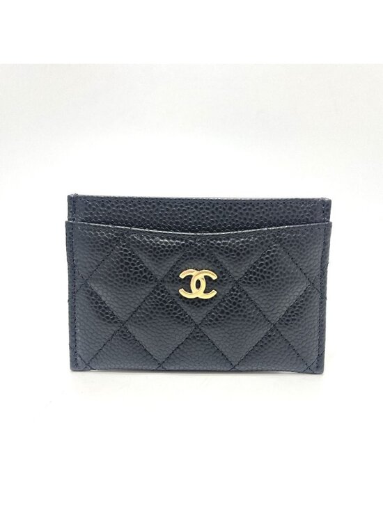 CHANEL | Bags | Sold Chanel Card Case Cc Logo Classic Caviar Leather ...